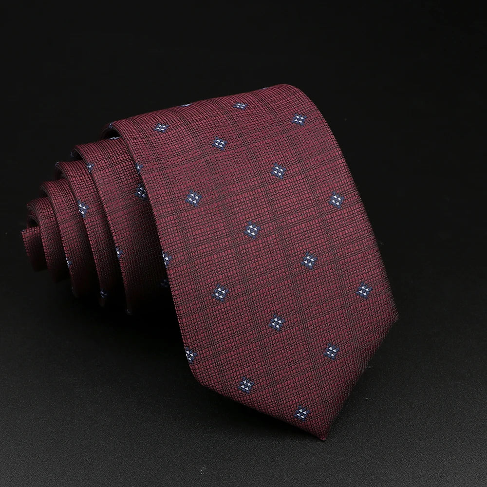 Gramont - Burgundy Checkered Micro Pattern Tie